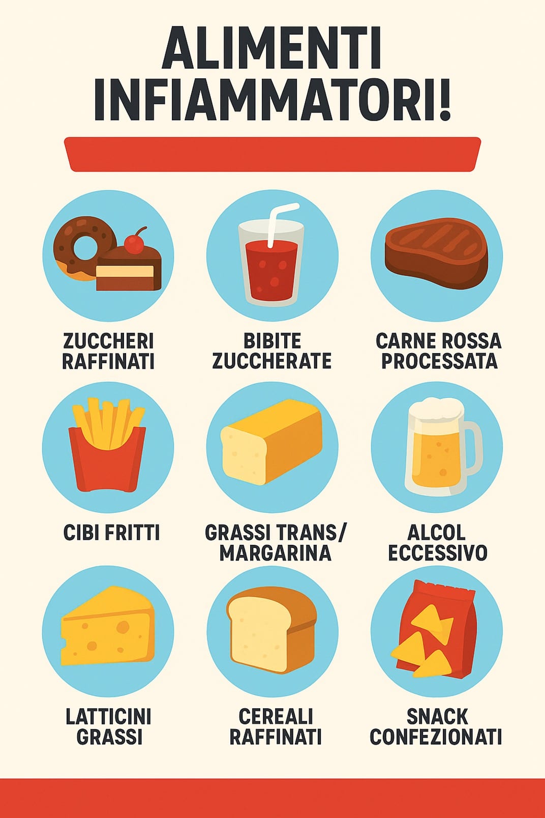 I cibi infiammatori più dannosi possono essere sostituiti facilemente