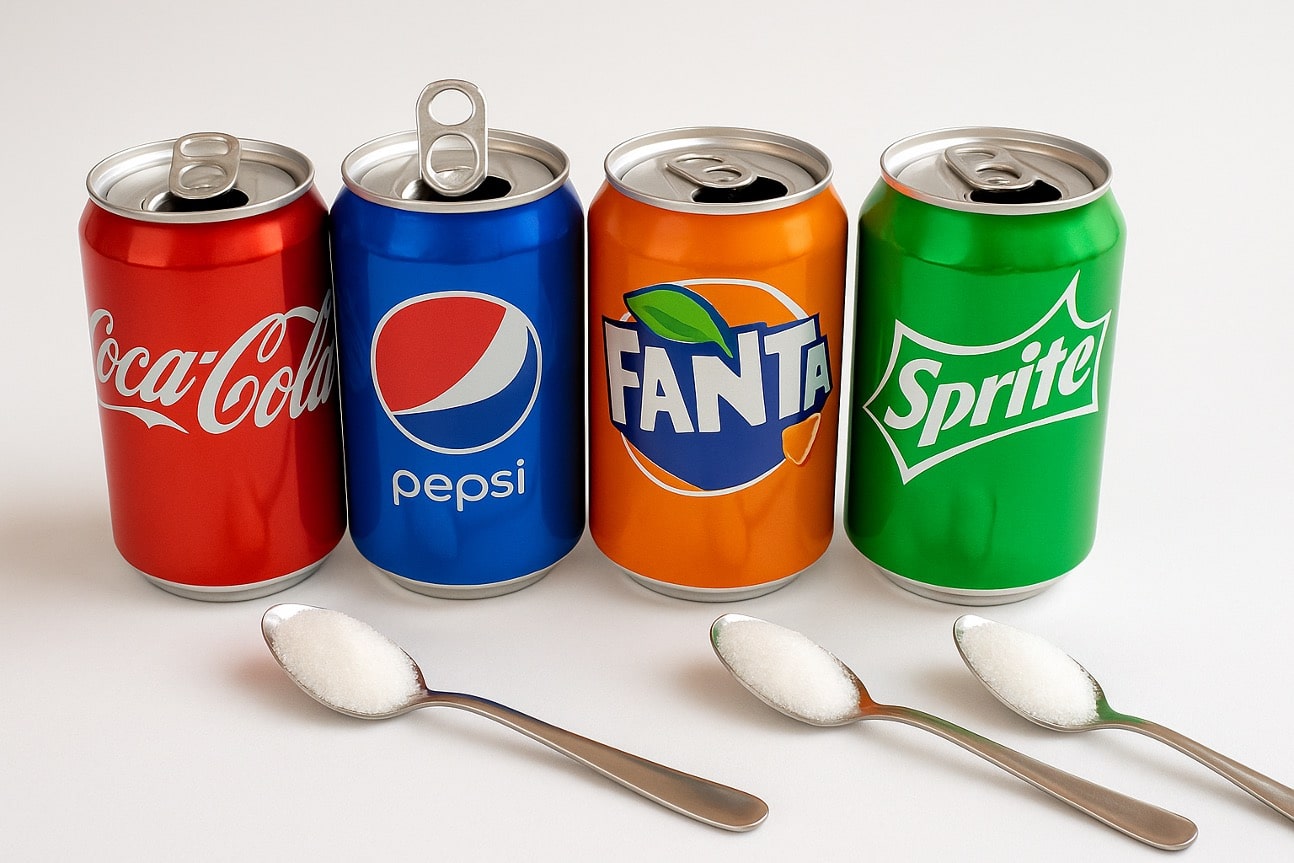 Il contenuto di zucchero delle bibite gassate