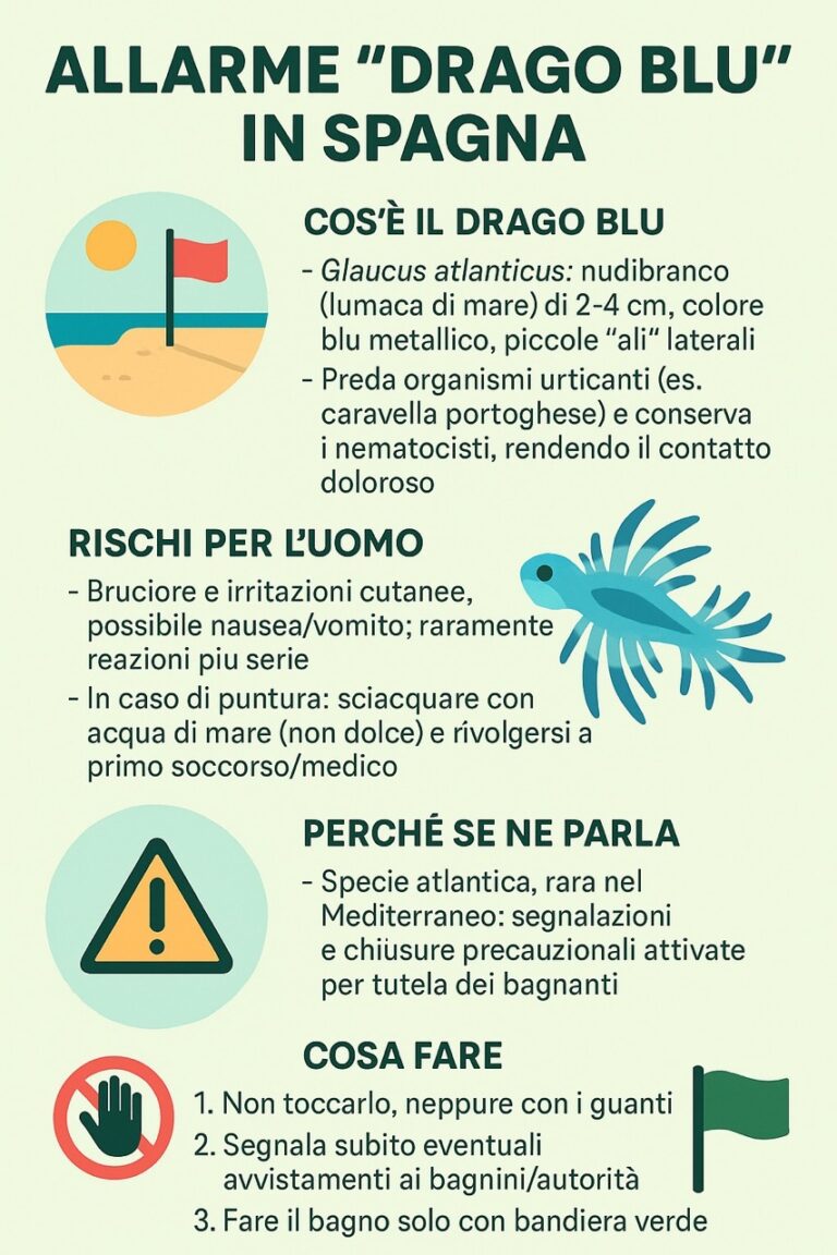 Drago blu: cos’è il Glaucus atlanticus e perché è pericoloso