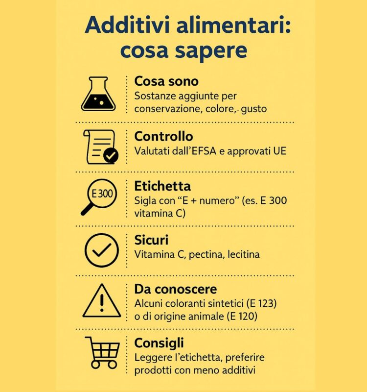 Conoscere gli additivi alimentari e sapere quali sono sicuri