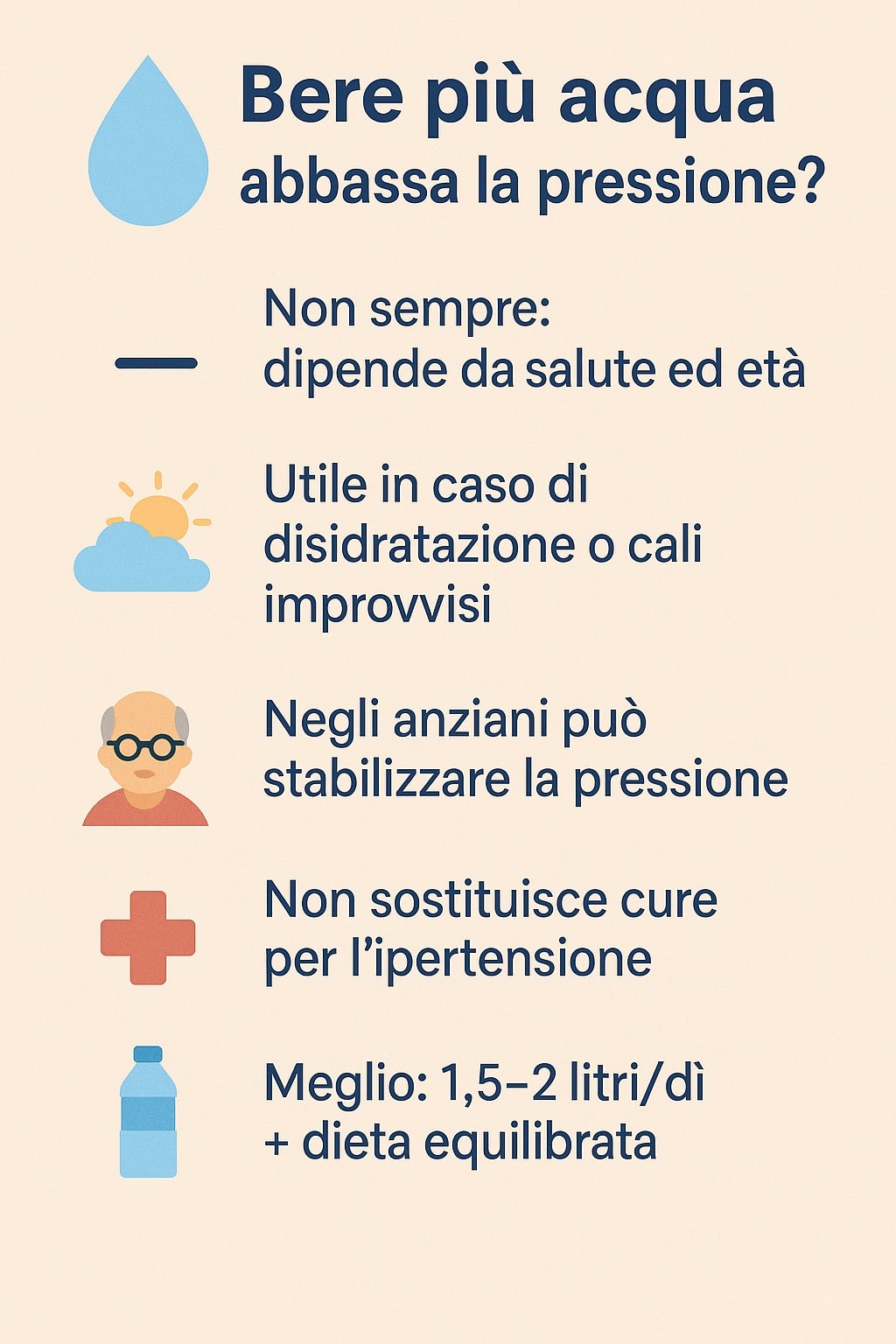 Bere più acqua abbassa la pressione? La verità che (forse) non sai