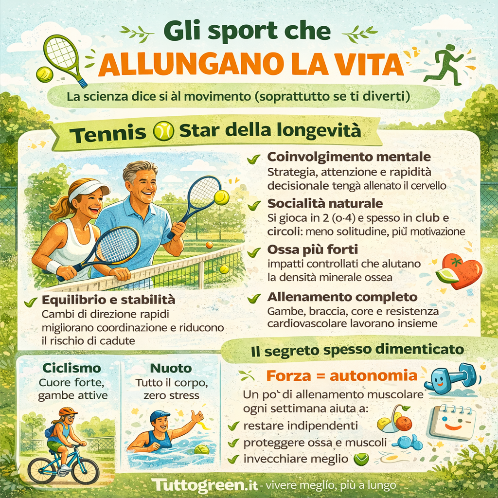 Gli sport che allungano la vita: cosa dice la scienza sulla longevità
