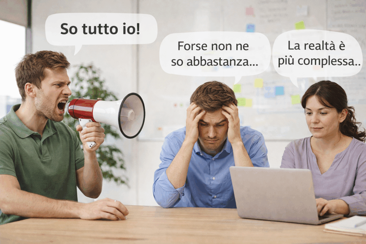 Effetto Dunning-Kruger: perché chi sa meno è più sicuro (e domina i social)