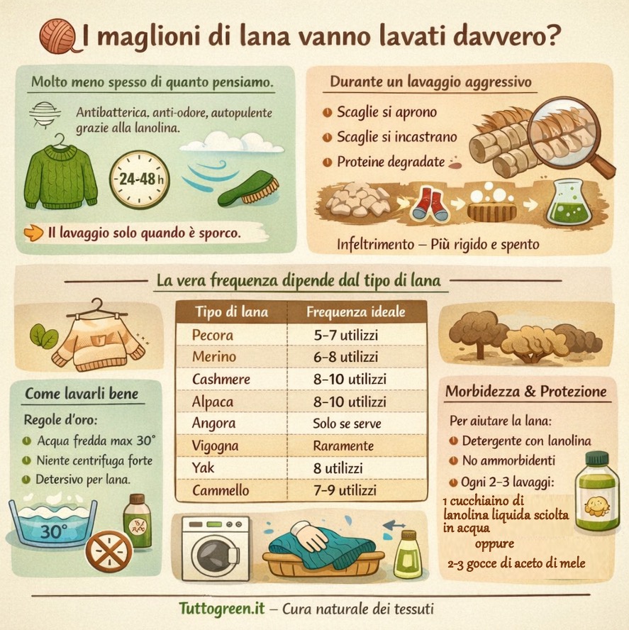 Lavare i maglioni di lana: ogni quanto, come farlo e cosa succede alle ...