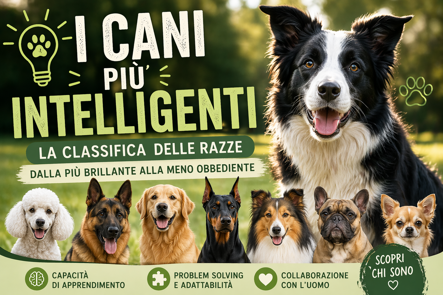 Cani più intelligenti: classifica delle razze (e perché lo sono)