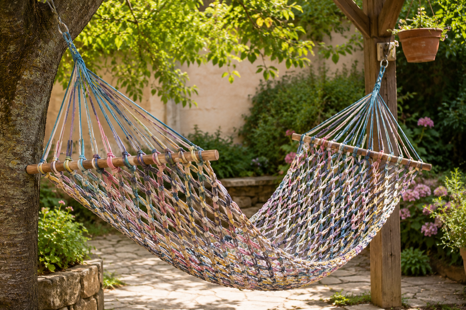 Amaca fai-da-te da vecchie magliette: un'idea colorata per l'estate